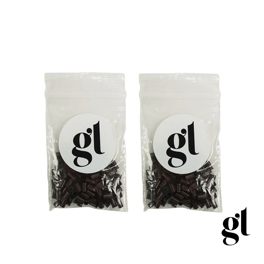 200 X Brown Copper Tubes (Mini Tubes) — GL Hair Extensions