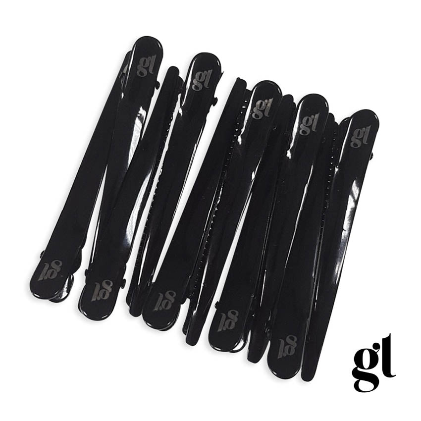 10 x GL Small Slide Clips (Black) — GL Hair Extensions